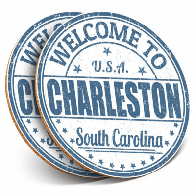 2 x Coasters - Welcome To Charleston USA Home Gift #5901 | eBay UK