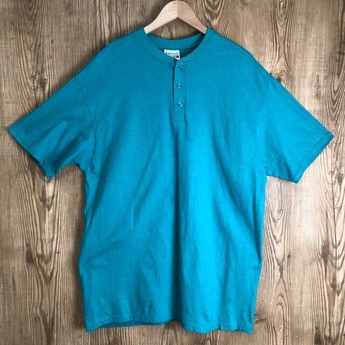 Made In Usa 80S Vintage Hanes Tag Henley Neck T-Sh Single Stitch Men'S ...
