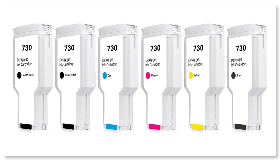 6Color/Set Ink Cartridges for HP 730 For HP DesignJet T1600 T1700 T2600 ...