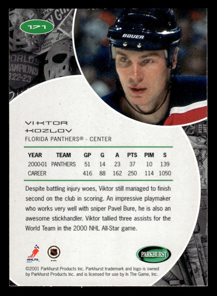 Viktor Kozlov 2001 Parkhurst #171 Florida Panthers | eBay
