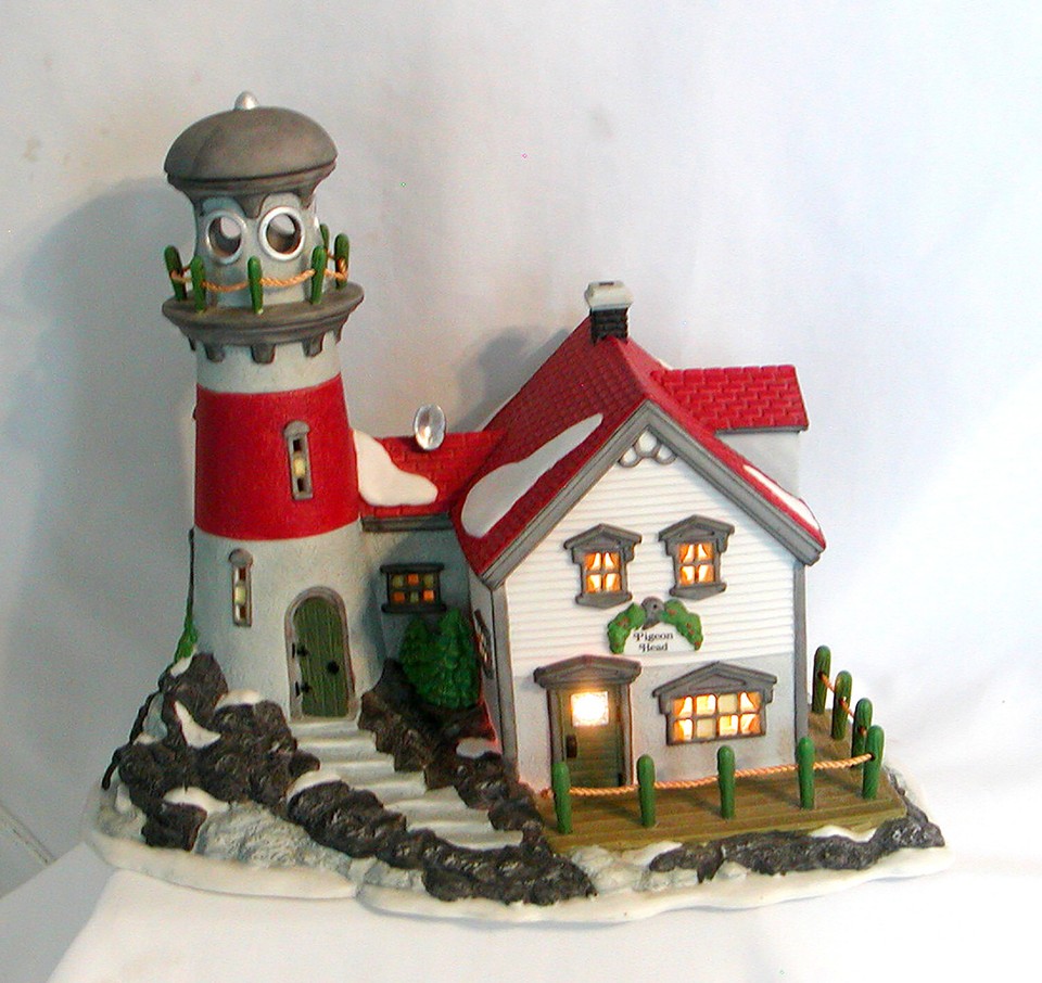 VTG 1994 Department 56 New England Village Series PIGEONHEAD LIGHTHOUSE ...
