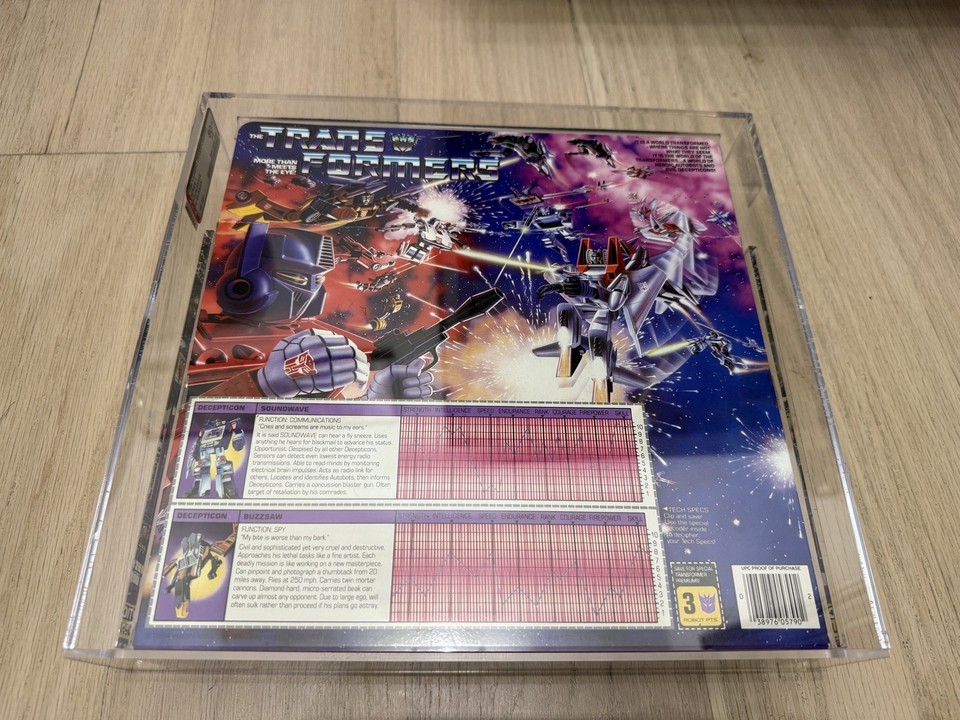 G1 Hasbro Takara Transformers Soundwave Box AFA 80+ RED LABEL MISB 80 ...