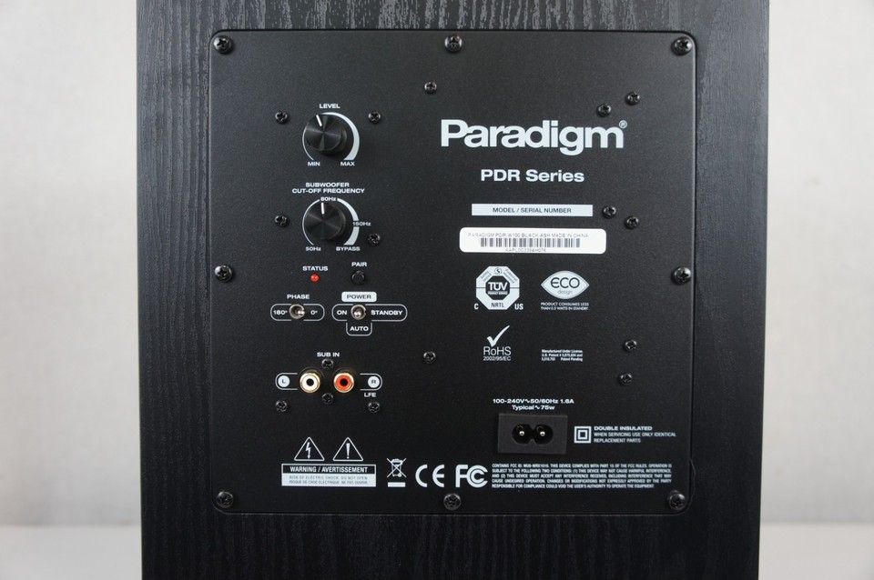 PARADIGM PDR-SERIES PDR-W100 POWERED SUBWOOFER WITH MANUAL+ WIRELESS ...