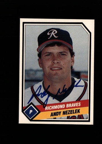 Andy Nezelek Richmond Braves 1989 CMC authentic autographed card | eBay