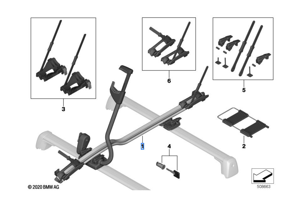 BMW 82712166924 Touring Bicycle Holder for Car Roof for sale online | eBay