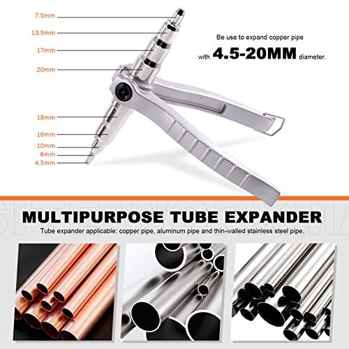 6pcs Spring Tube Bender Set With Copper Pipe Tube Expander 1/4" 5/16" 3 ...