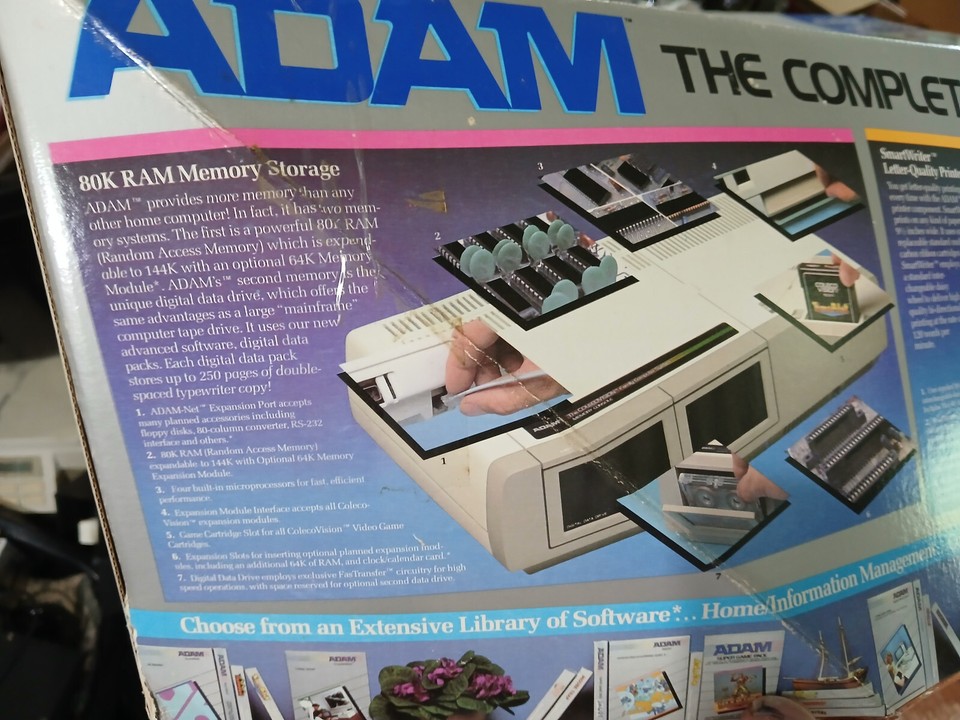 Colecovision Coleco ADAM Family Computer System Printer & Keyboard CIB ...