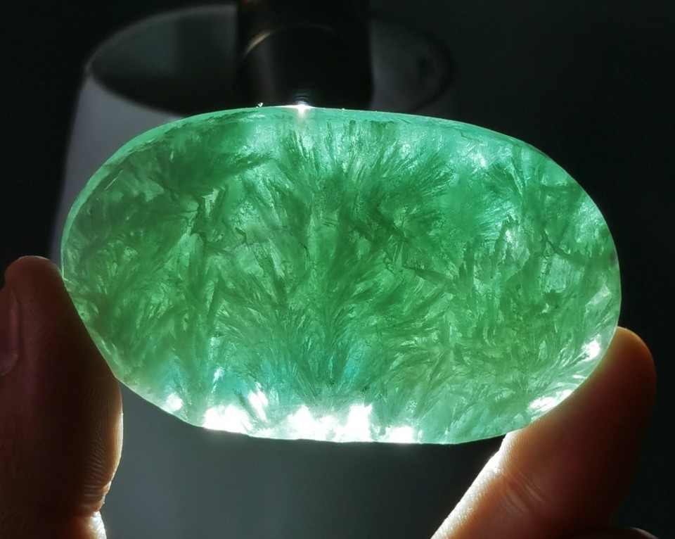Very Rare Feather Fluorite Palm Reiki Stone Healing | eBay