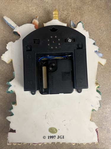 1997 JGI Musical Chimes Working Wall Clock Birds Flowers Chirping | eBay