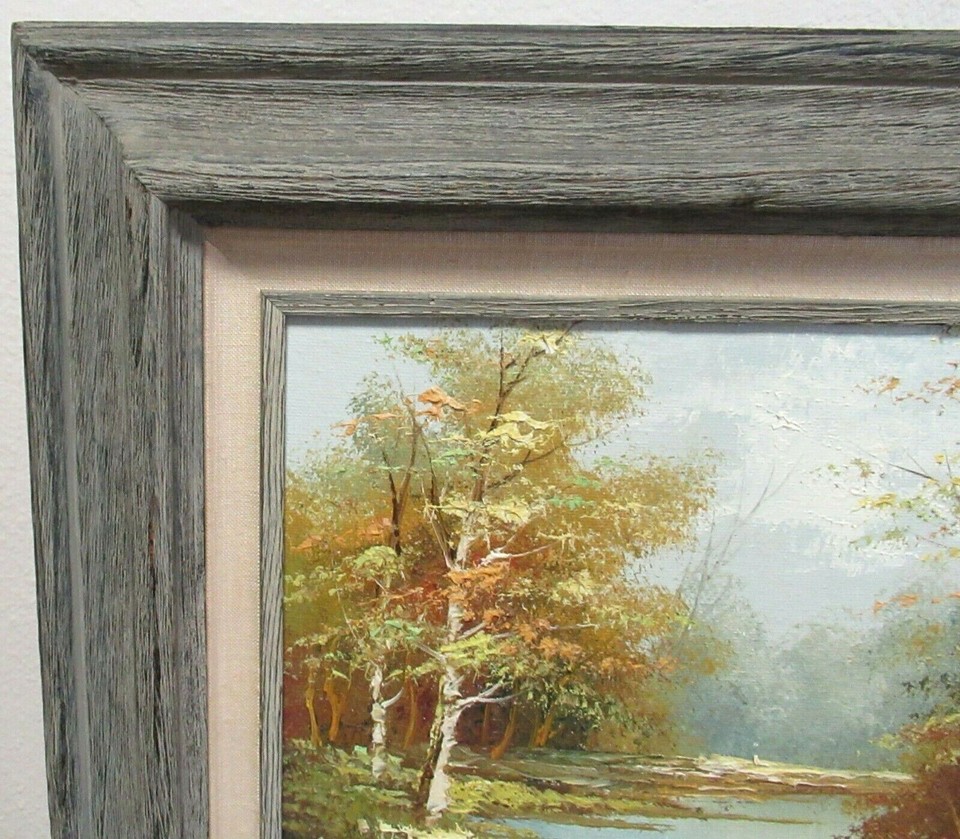 J.MEDINA ORIGINAL OIL ON CANVAS RIVER LANDSCAPE PAINTING | eBay