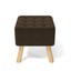 Linen Fabric Footstool Living Room Foot Rest Stool Pouffe Ottoman ...