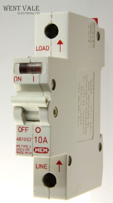 MEM/Delta Memera 2000 - AB10S2 - 10a Type 2 Single Pole MCB Used | eBay UK