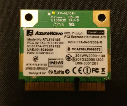 Medion Akoya E1222 AzureWave Wifi WLAN Karte RTL8191SE #2552 | eBay.de