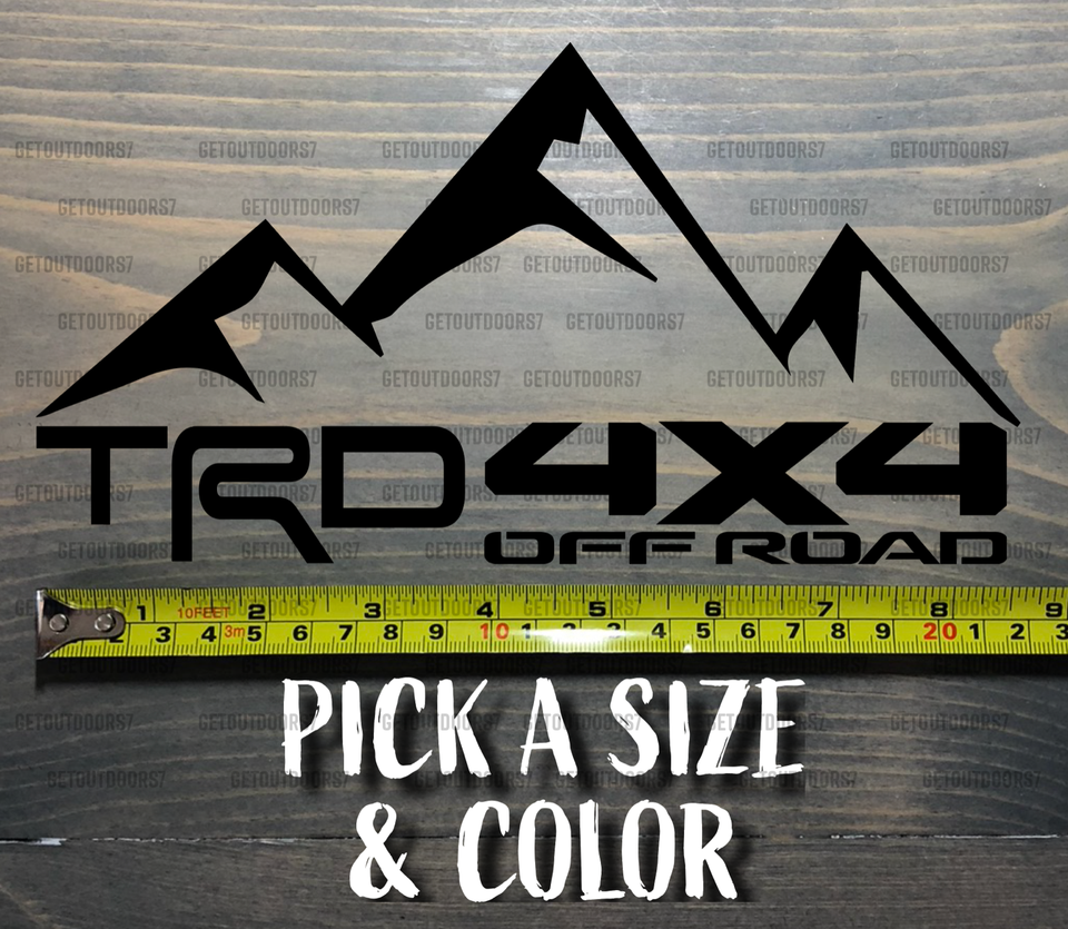 TRD Sticker Decal 4Runner Off Road Mountains Tacoma Tundra SR5 Pro ...