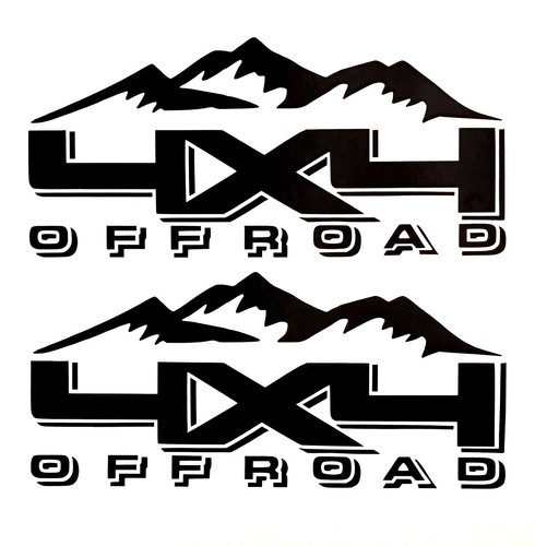 Black 4X4 Off Road Decal Sticker 4WD Truck Ford F150 Chevy Silverado ...
