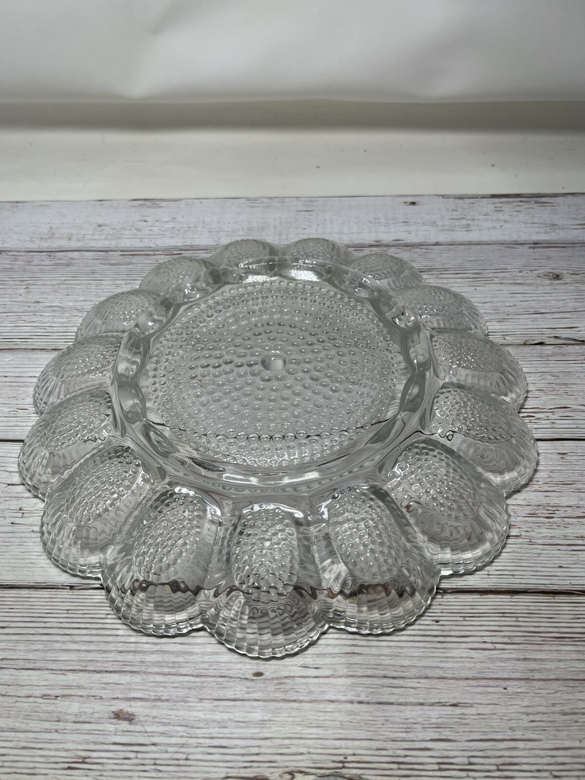 Vintage Clear Indiana Glass Hobnail Deviled Egg Dish Plate Tray 11” | eBay