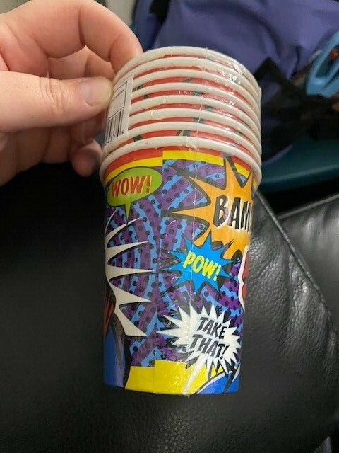 Superhero Power Super Hero Comic Book Kids Birthday Party 9 oz. Paper ...