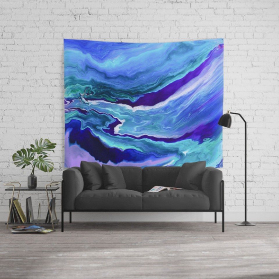 Dreamy Wall Tapestry abstract art wall hanging artsy unique colorful ...