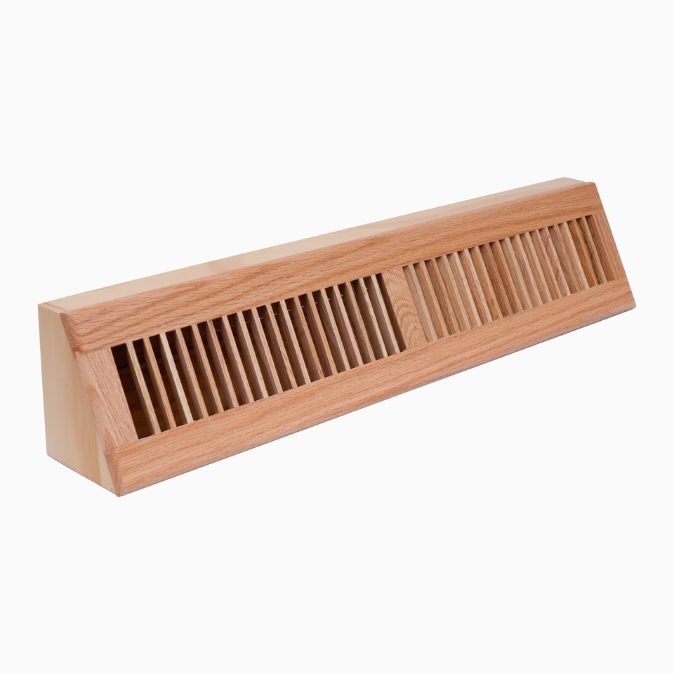 Wooden Baseboard Floor Register | Return Air Grille | Decorative Air ...