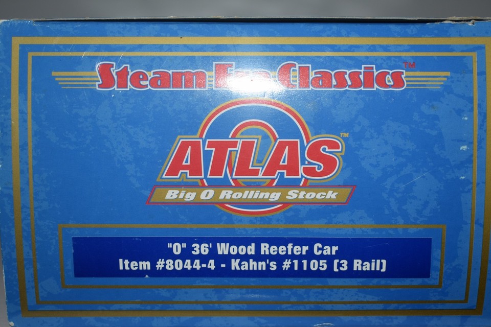 O Scale Atlas 8044-1 Kahn's Beef 36' Woodside Reefer Car 1105 3-Rail ...