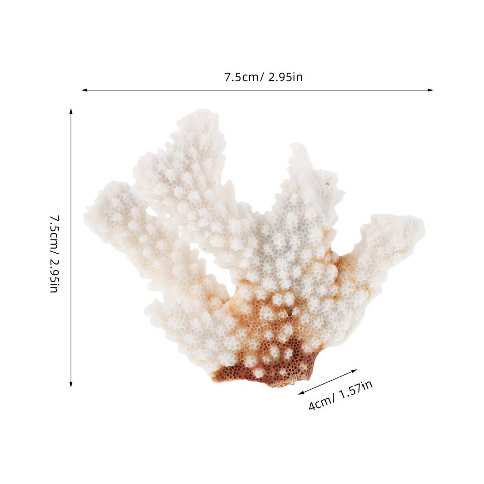 1 Bag White Coral Branch Decoration for Fish Tank - Aquarium Coral Reef ...