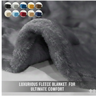 Reversible Large Faux Fur Fleece Throw Super Soft Light Weight Sofa Bed ...