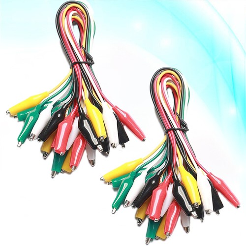 20 Pcs Test Lead Clamps Jumper Wires with Clips | eBay UK