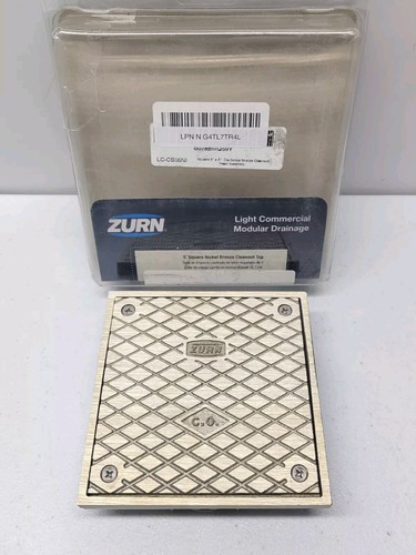 ZURN 5" Square Nickel Bronze Cleanout Top Modular Drainage LC-CS05NI ...