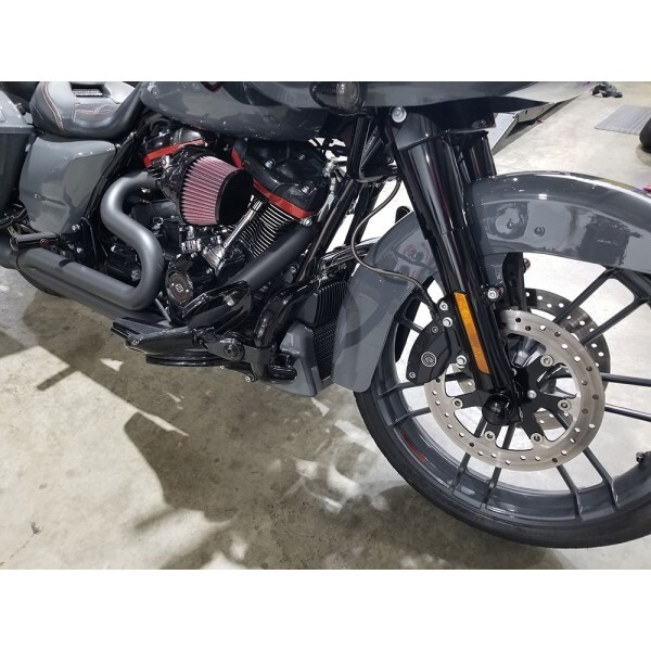 D&D Black M8 Billet Cat 2 Into 1 Exhaust Harley w/ Vortex Baffle FLH 17 ...