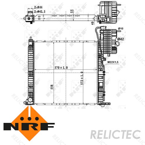 Coolant Radiator MB:W638,638/2,VITO,V 6385011601 A6385011601 6385012001 ...