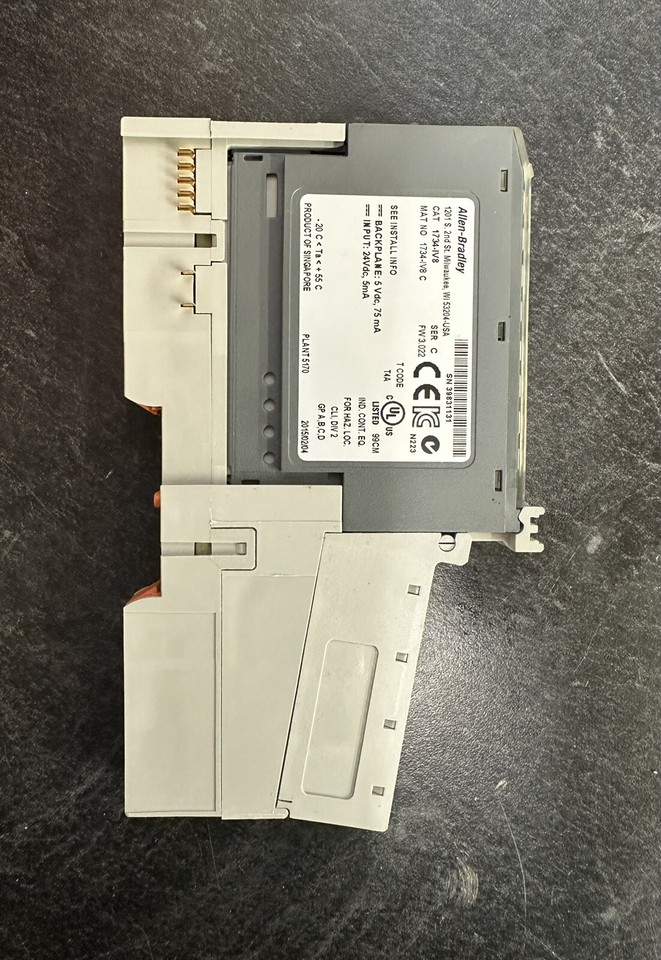 Allen-Bradley 1734-IV8 24V Source Input Module w/1734-MB Mounting Base ...