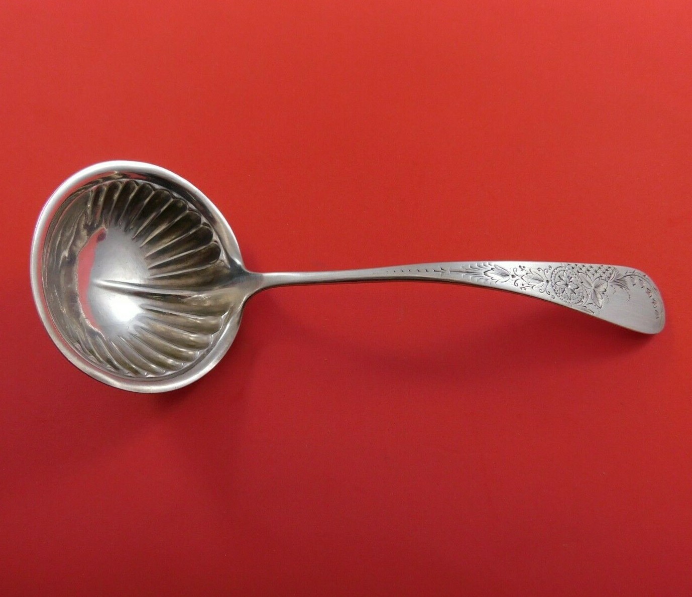 Antique Lily Engraved by Duhme Sterling Silver Gravy Ladle 7 1/8 ...