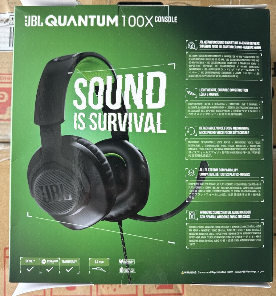 JBL Quantum 100X Console Wired Over-Ear Gaming Headset With A ...