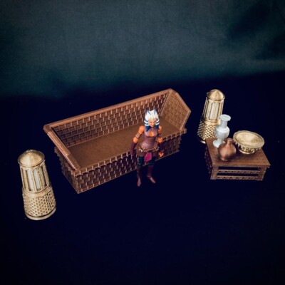 Grummgar Couch and Accessories for 3.75 IN (1:18) Figure Diorama | eBay