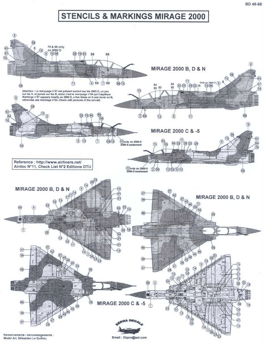 Mirage 2000 Markings