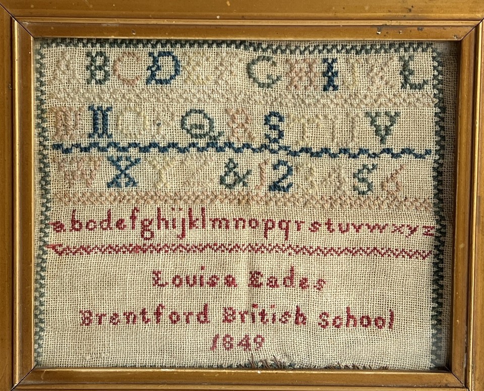 19th Century Miniature Sampler Brentwood British School England Louisa ...