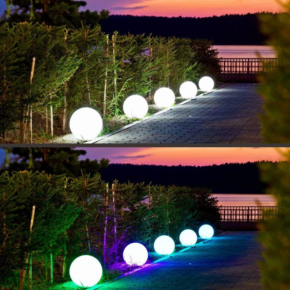 Color-Changing 12-Inch Sphere Light - Wireless, Rechargeable, Remote ...
