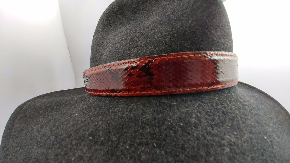 Python snake skin hatband hat band adjustable NEW Western cowboy ...