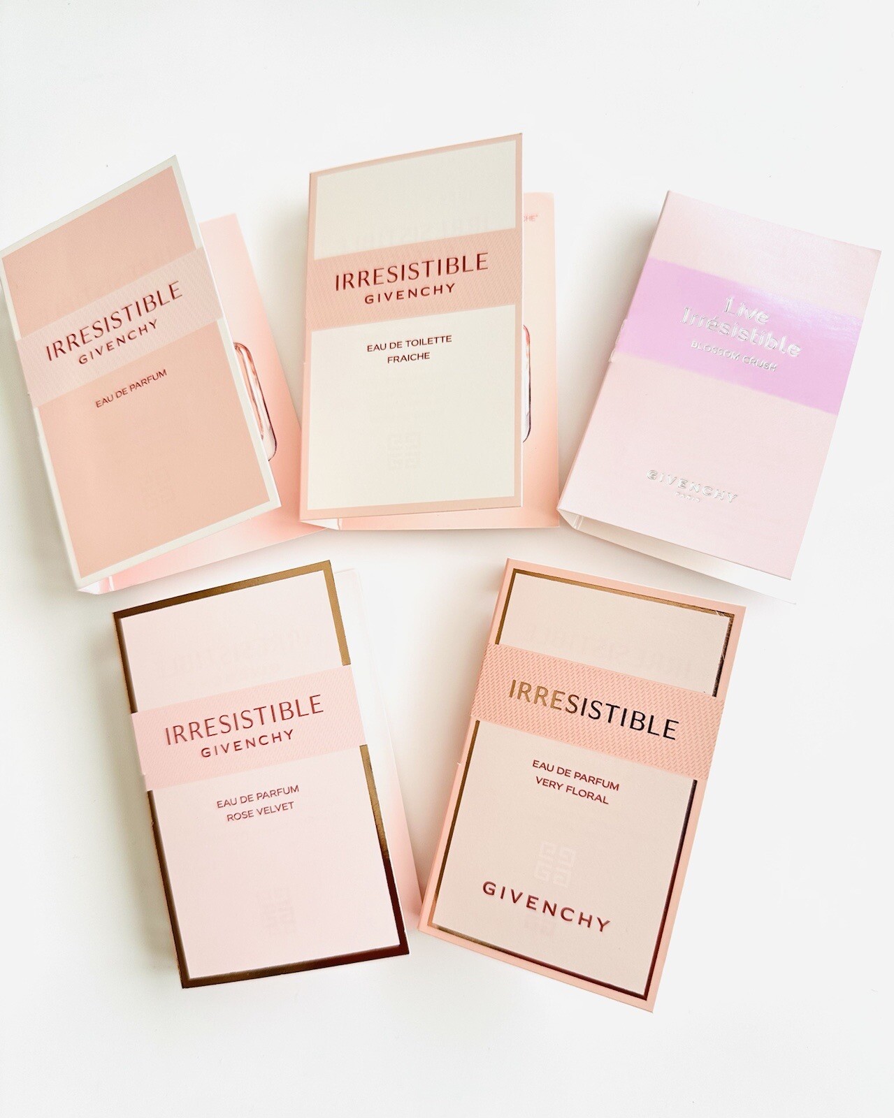 Givenchy Irresistible Perfume Sample 5pcs (Fraiche, Very Floral, Rose Velvet…) | eBay