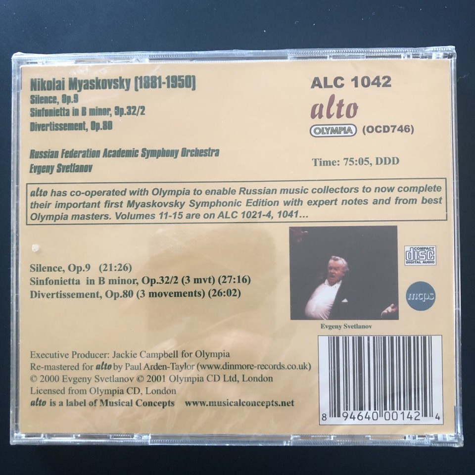 Nikolai Myaskovsky: Complete Symphonic Works - Evgeny Svetlanov Vol.16 ...