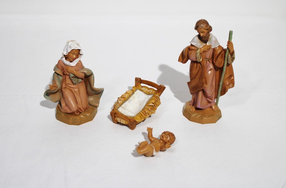 NIB FONTANINI 7 PIECE NATIVITY SET 5" SCALE CRECHE W/ HOLY FAMILY ...