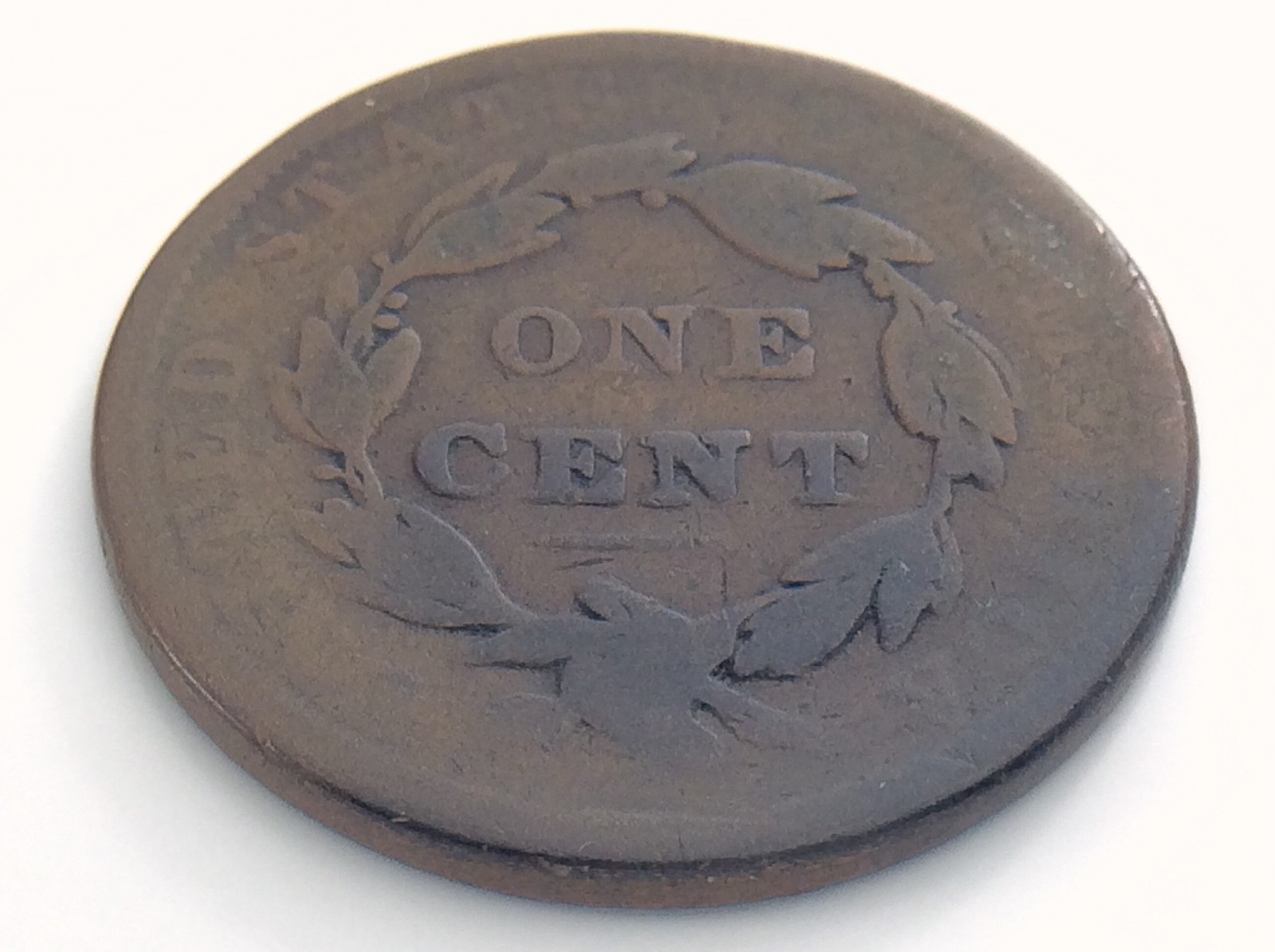 1837 Coronet United States 1 One Cent Copper Penny Circulated Coin H934 ...