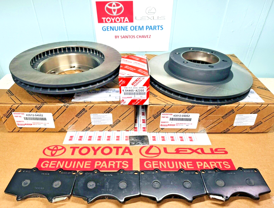 2005-2023 Toyota Tacoma X2 Front Brake Rotor Disc & Pads Kit | Genuine ...