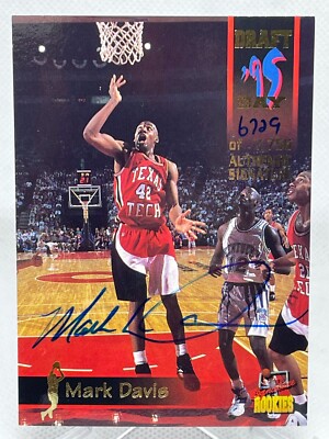 Mark Davis 1995 Signature Rookies Draft Day #9 Autograph /7750 RC Auto ...