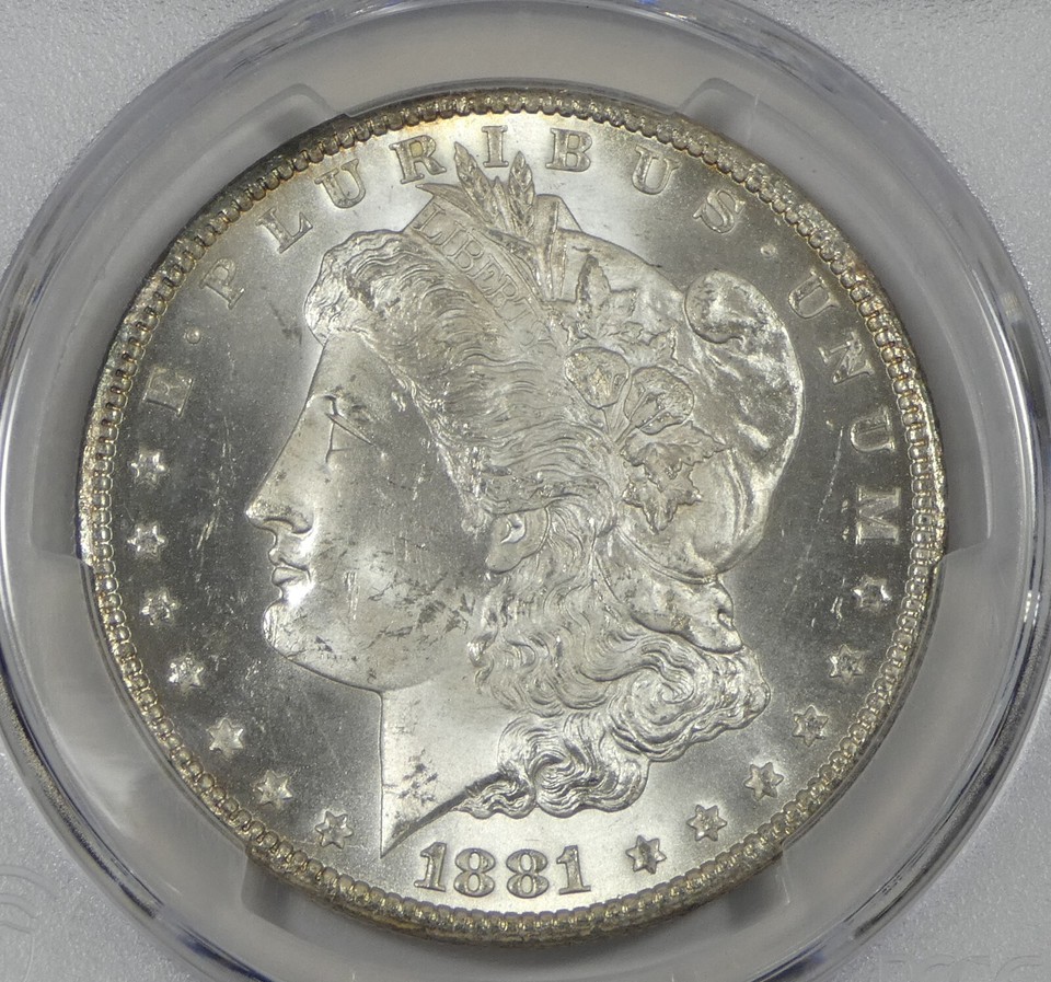 1881-CC Morgan Dollar PCGS Secure Plus MS 64 Carson City Silver Dollar ...