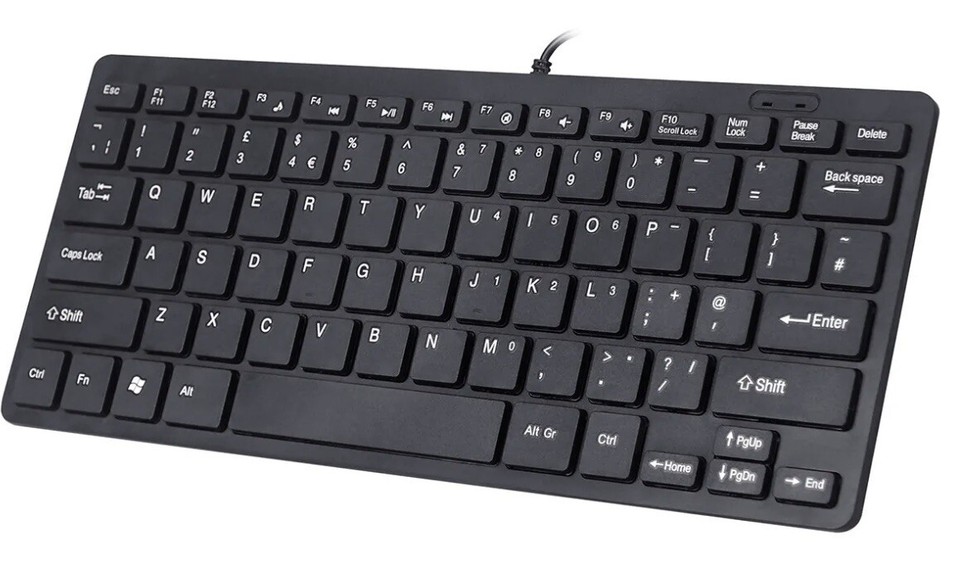 Mini USB Black UK Qwerty Layout Keyboard Suitable For Windows & Mac New ...