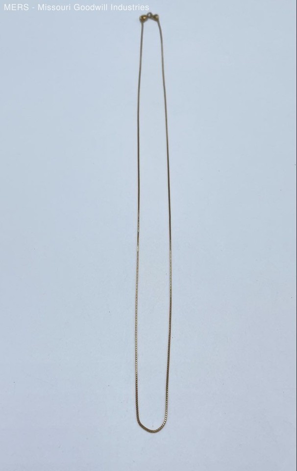 20" 14K Yellow Gold Box Chain Link Necklace - 1.54 Grams | eBay