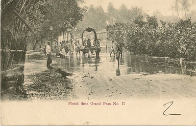 Postcard Asia Colombo Ceylon Flood Time Grand Pass No. II - Flood | eBay