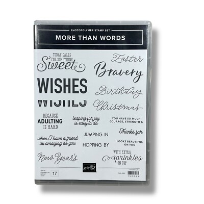 Stampin Up! More Than Words Stamp Set ~ NEW NEVER USED!!! | eBay