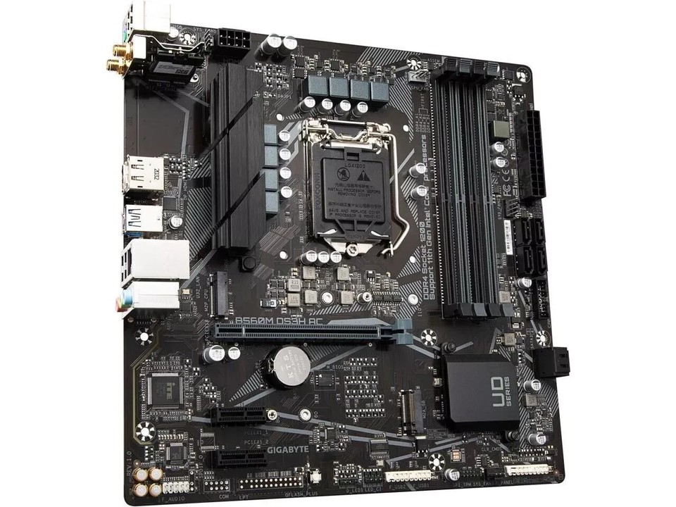 GIGABYTE B560M DS3H AC LGA1200 Intel B560 SATA 6Gb/s Micro ATX Intel ...